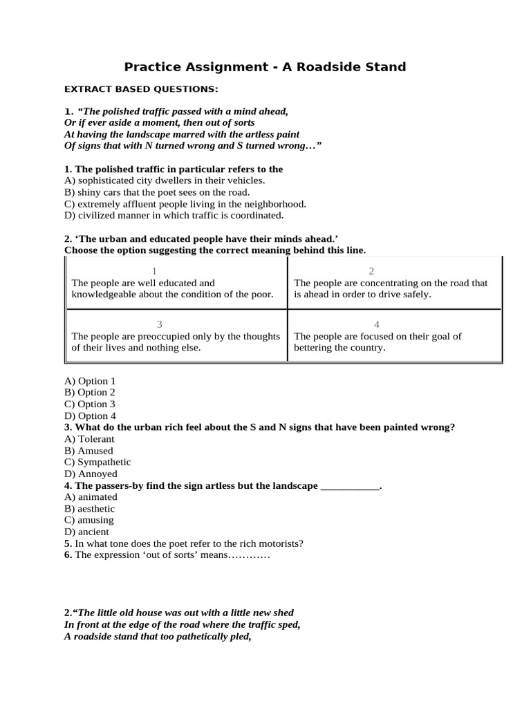 Practice Assignment-A Roadside Stand | PDF