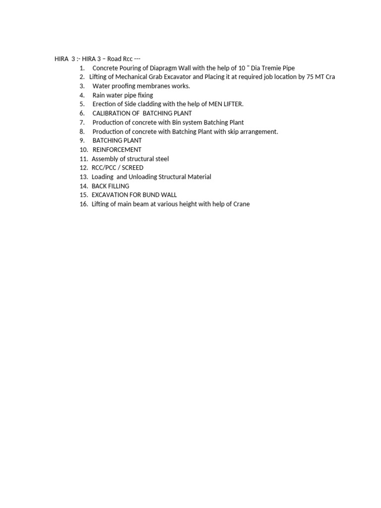 16 Activities HIRA | PDF | Personal Protective Equipment | Risk Assessment