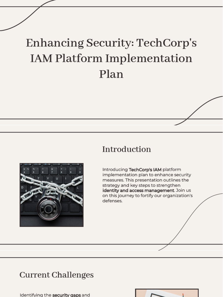 Slidesgo Enhancing Security Techcorps Iam Platform Implementation Plan ...