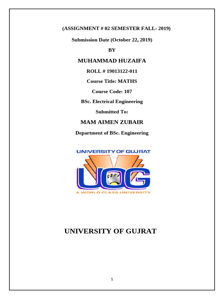 Calculus Assignment 2 Pdf Derivative Function Mathematics