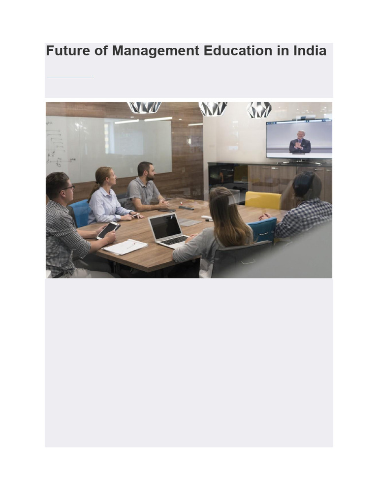 Trends in Management Education in India | PDF | Learning | Educational ...