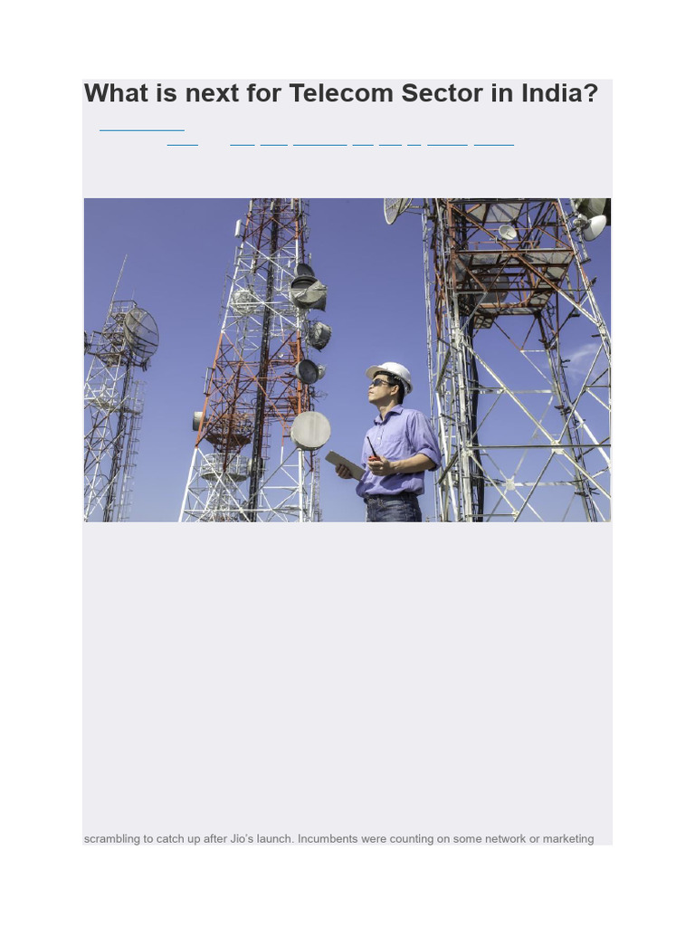 Future of India's Telecom Sector | PDF | Information And Communications ...