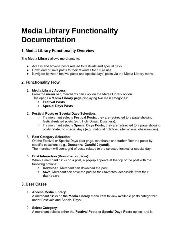 Media Library Documents | PDF | Menu (Computing) | Information Technology