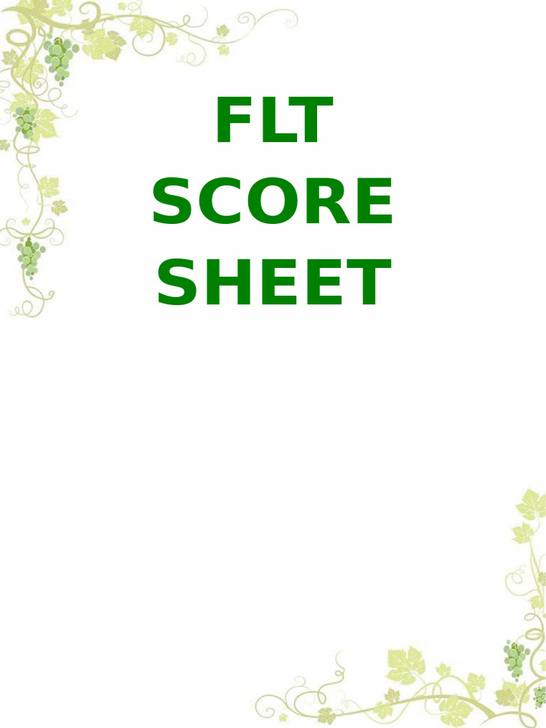 FLT Score Sheet | PDF