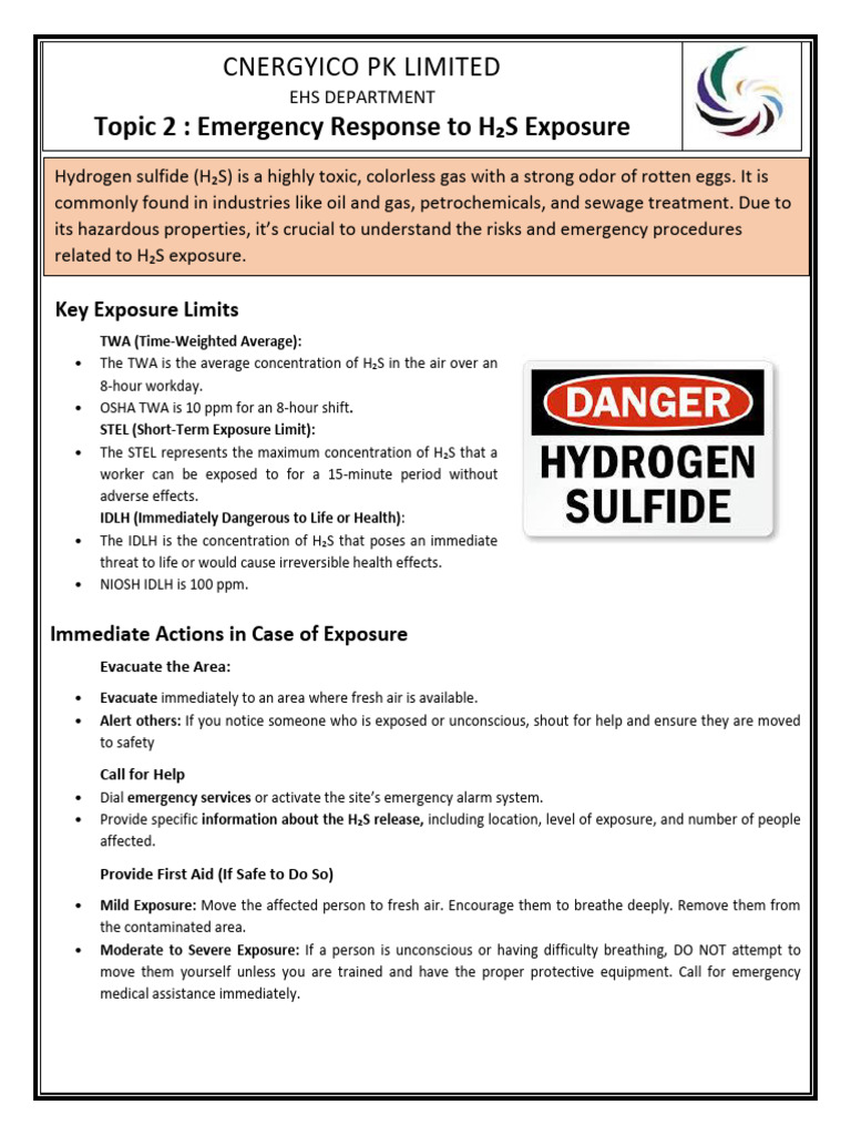 Topic 2 Emergency Response To H S Exposure | PDF