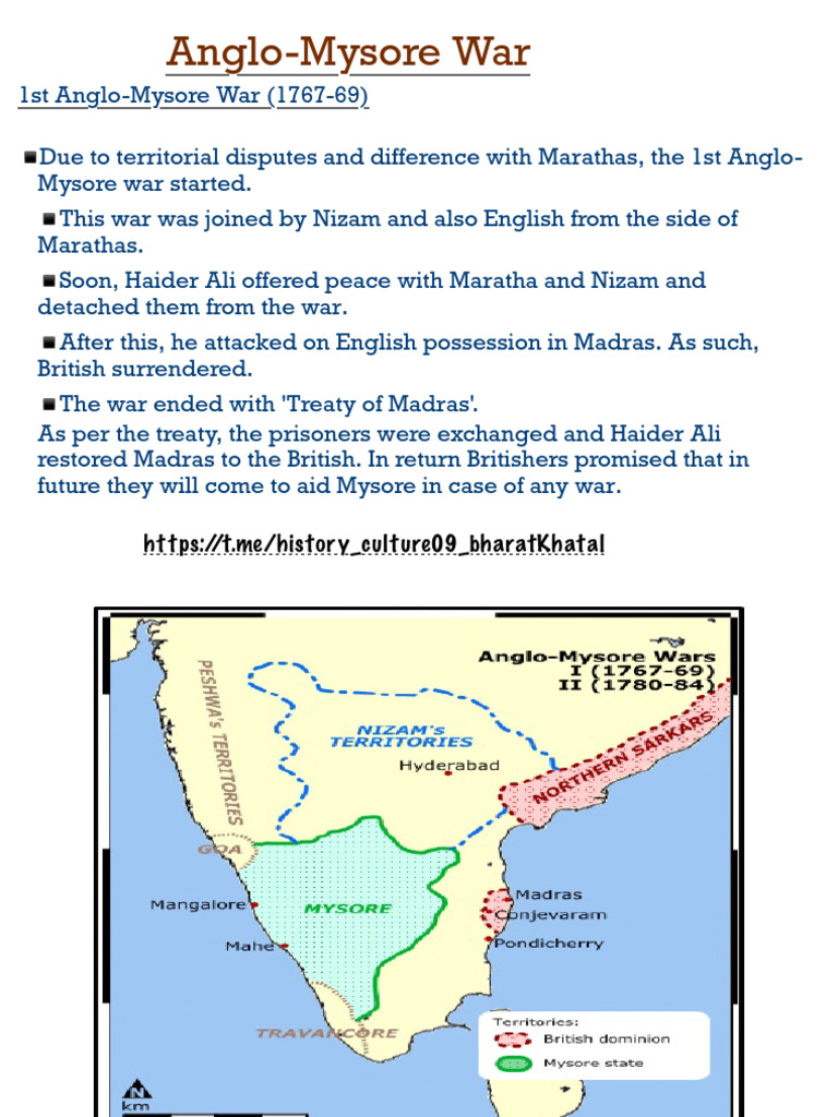 Anglo - Mysore War | PDF | Conflicts | Military Of British India