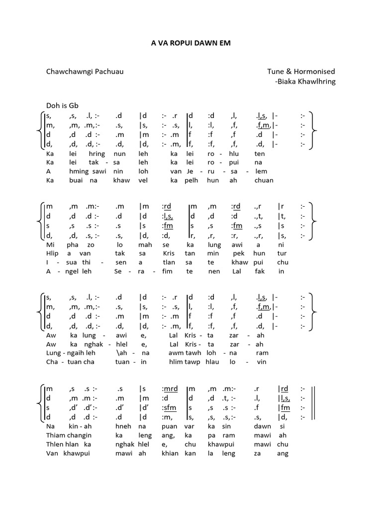 A Va Ropui Dawn em | PDF
