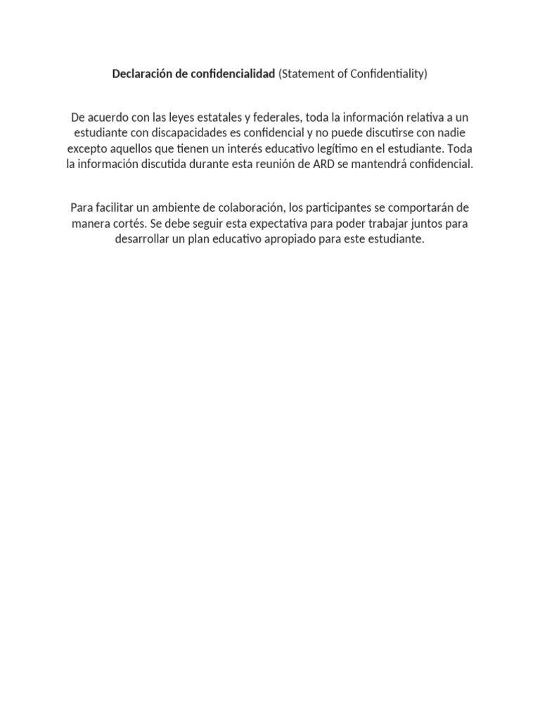Garantías de Confidencialidad en ARD | PDF
