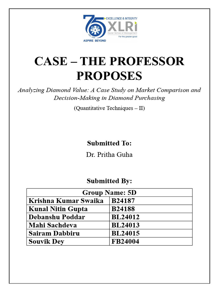 Report - Group 5D - The Professor Proposes | PDF | Regression Analysis ...