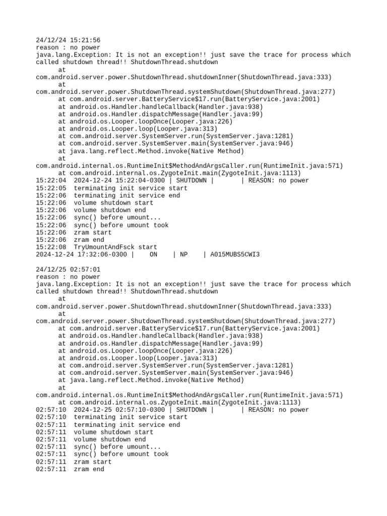 Power Off Reset Reason Backup | PDF | Java (Programming Language) | Computer Science