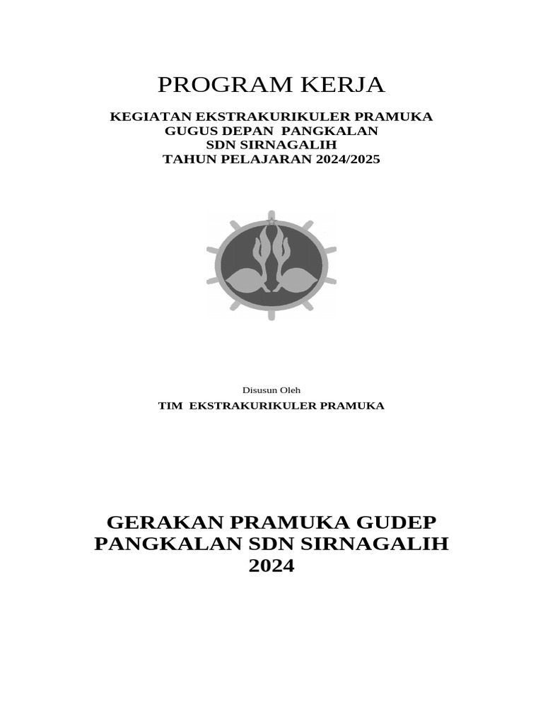 Program Kerja (Pramuka) 2024 | PDF