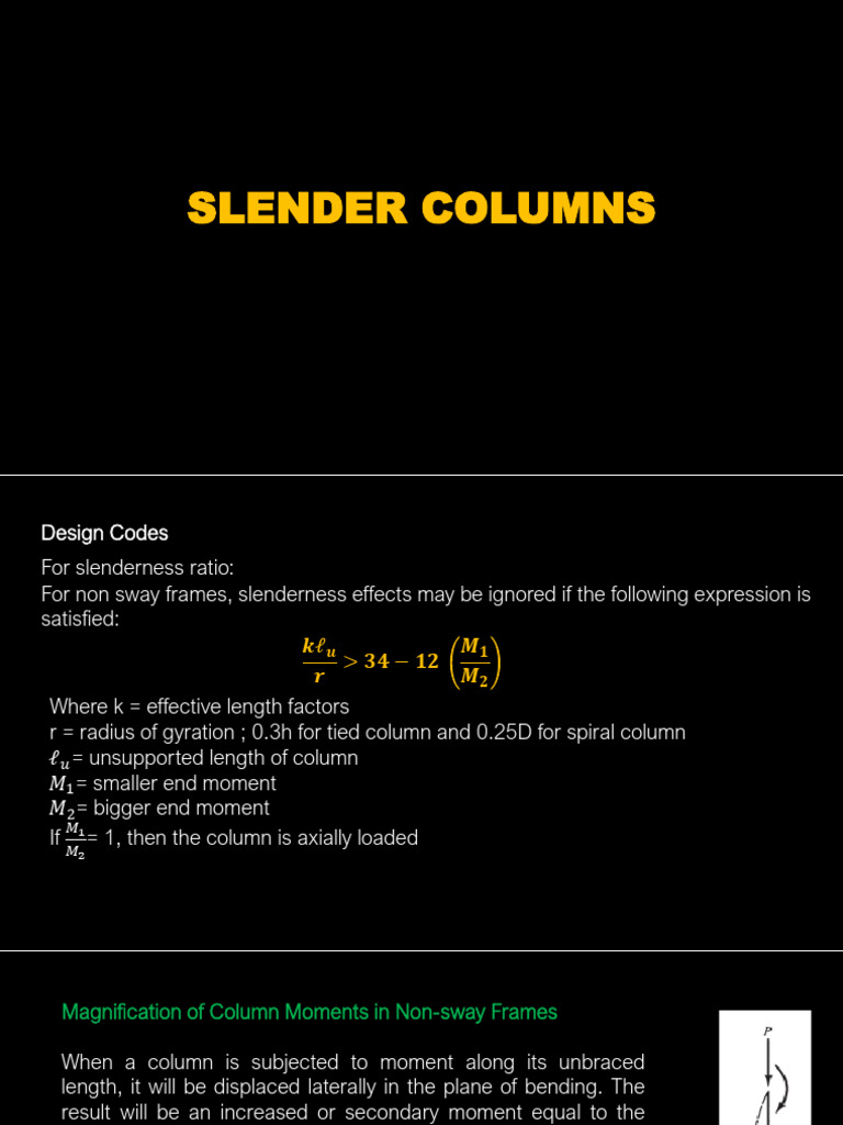 10-RC COLUMN (SLENDER) | PDF | Column | Buckling