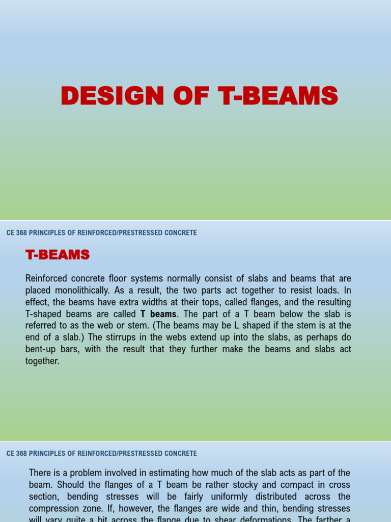 05-T-BEAMS | PDF | Beam (Structure) | Bending