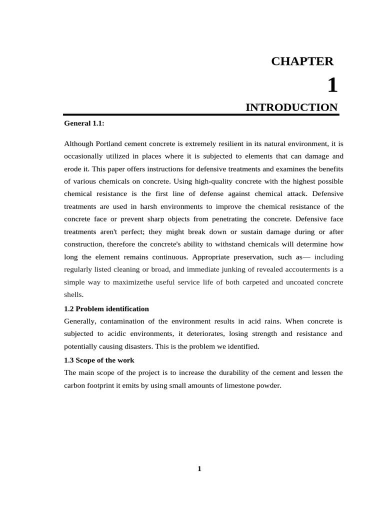 Chapter-1 To Methodology | PDF | Cement | Concrete