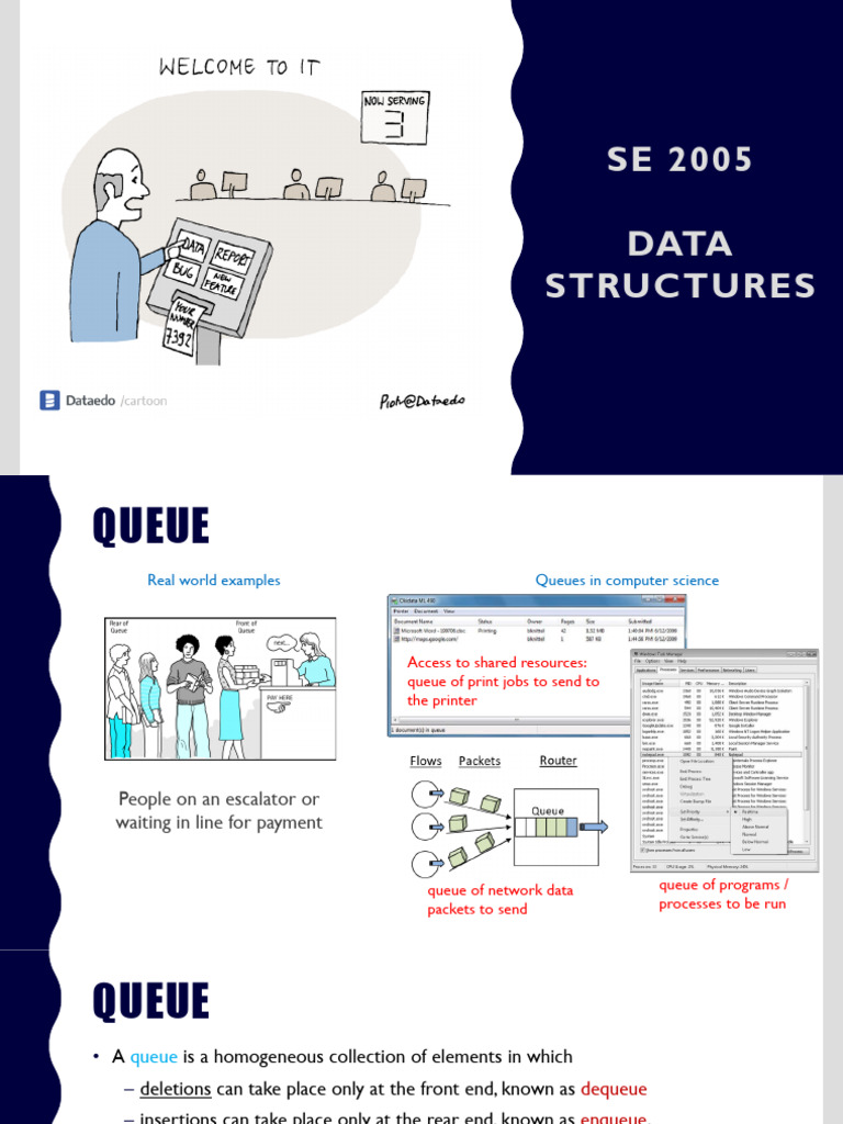 Lecture 7 - Queues | PDF | Queue (Abstract Data Type) | Computing Lecture 7 - Queues | PDF | Queue (Abstract Data Type) | Computing