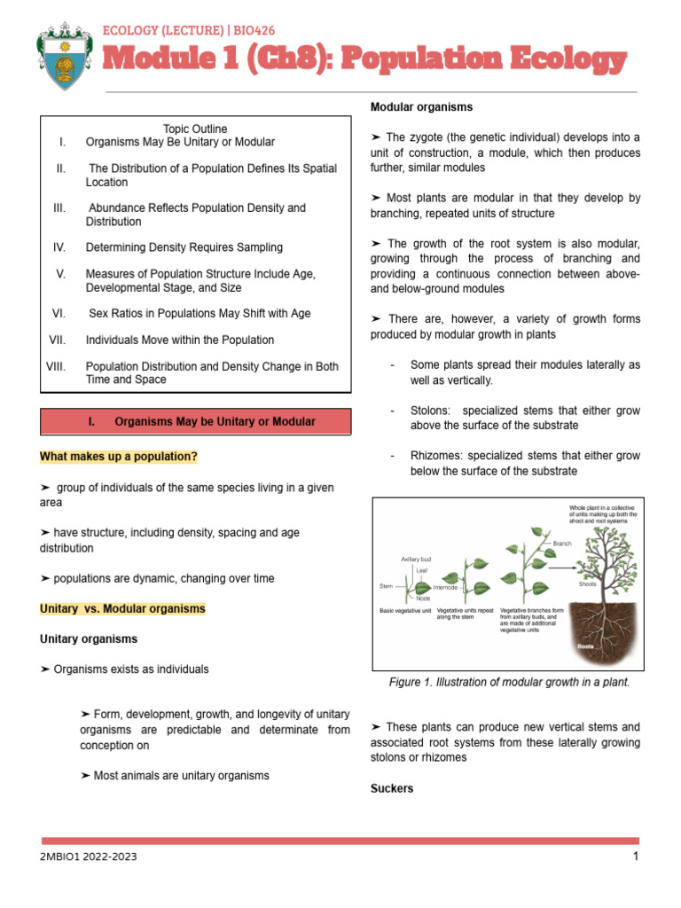 BIO426.8 (Population Ecology) | PDF | Biological Dispersal