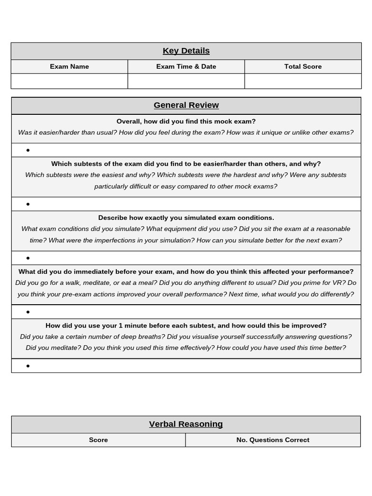 Full Mock Review Template | PDF | Inference | Logic