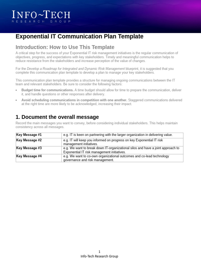 it-Exponential-IT-Risk-Management-Communication-Plan-Template | PDF ...