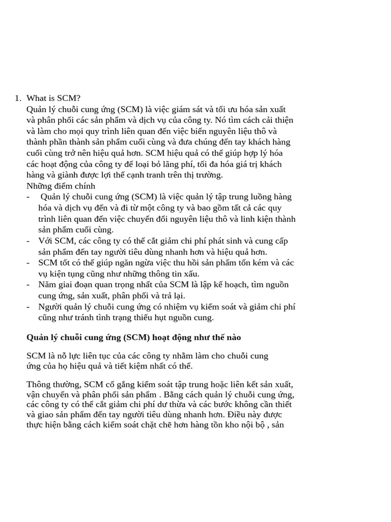 What Is SCM | PDF