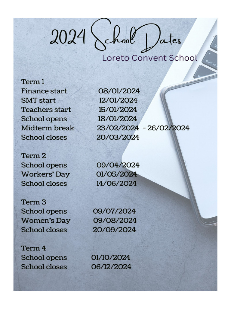 Term Dates 2024 Final | PDF