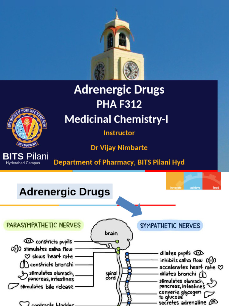 Adrenergic Drugs - MEDCHEM - Final | PDF | Norepinephrine | Neurotransmitter