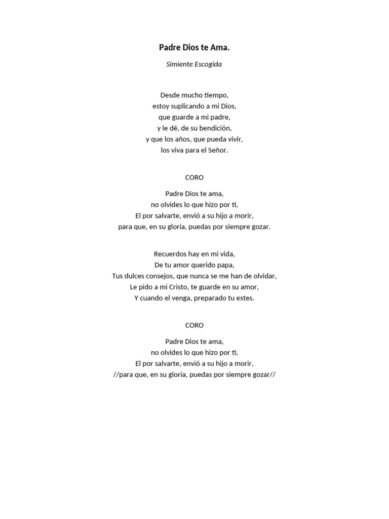 Padre Dios Te Ama | PDF