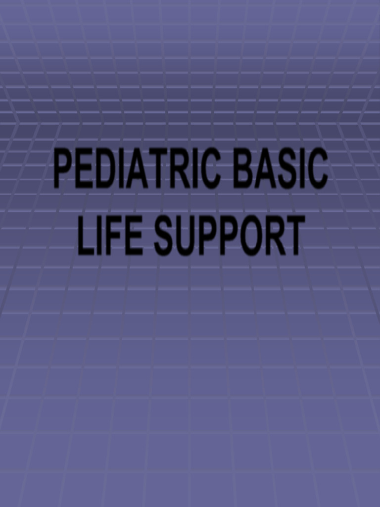 Pediatric Basic Life Support | PDF | Cardiopulmonary Resuscitation ...