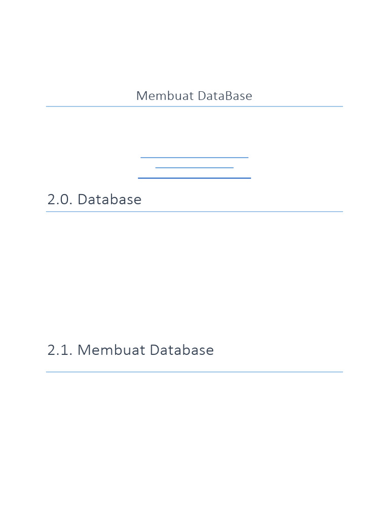 Panduan Membuat Database Sederhana | PDF