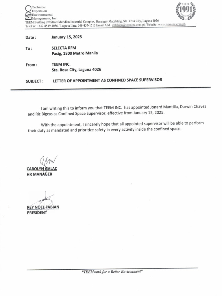 LETTER OF APPOINTMENT | PDF