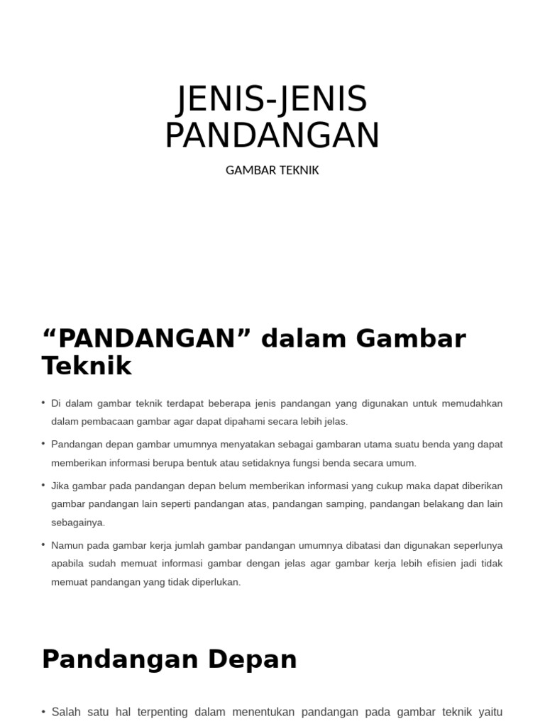 Gambar Teknik M5-Jenis Pandangan | PDF