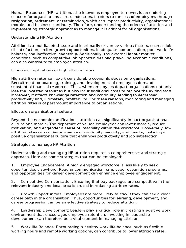 Human Resources | PDF | Employee Retention | Employment