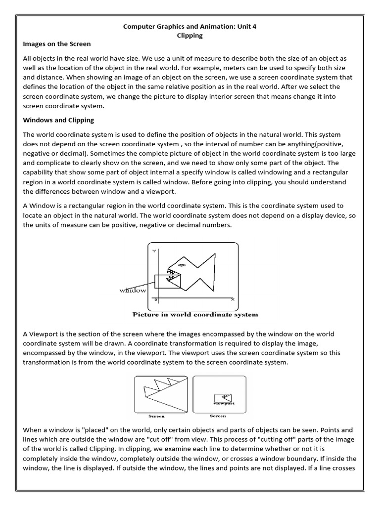 CG Unit4 | PDF | Graphics | Computer Graphics