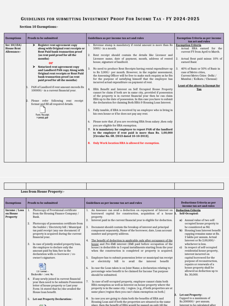 othFY 2024-25_New Guidelines for Investment Proof Submission_New Guidelines for Investment Proof ...