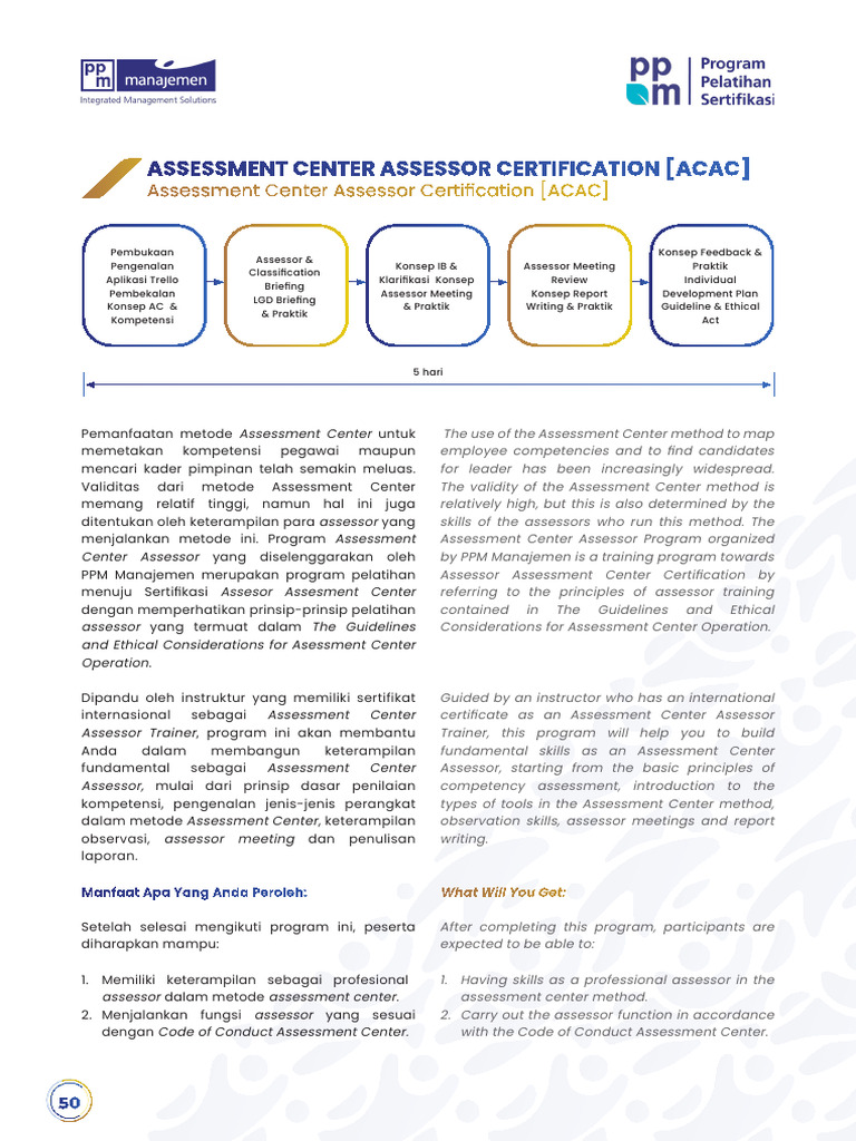 Assessment Center Assessor Certification (Acac) | PDF | Psychology