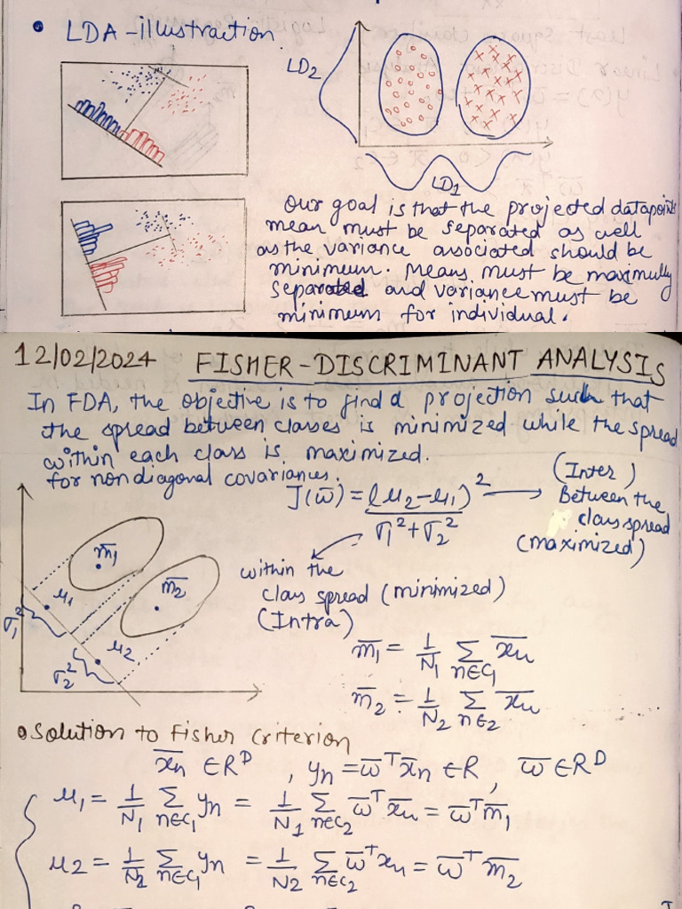 Fisher Discriminate Analysis & HW | PDF