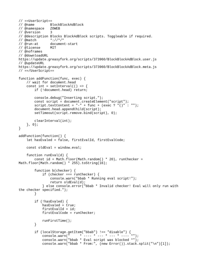 BlockBlockAdBlock-3.user | PDF | Computing | Computer Programming