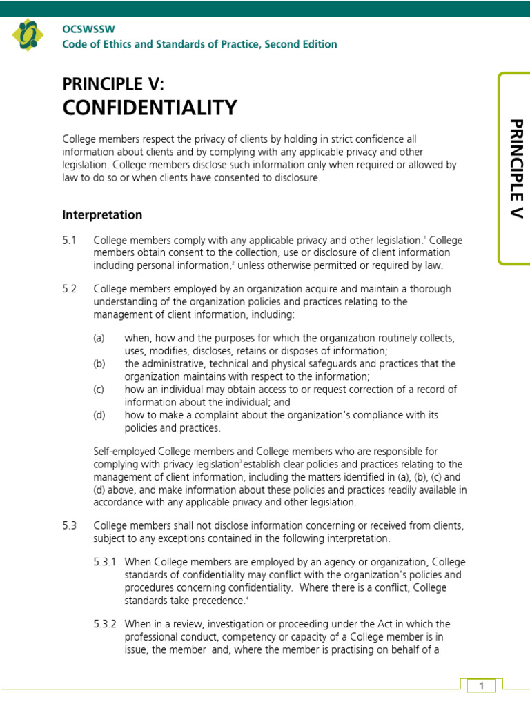 Confidentiality Principles in Practice | PDF | Confidentiality ...