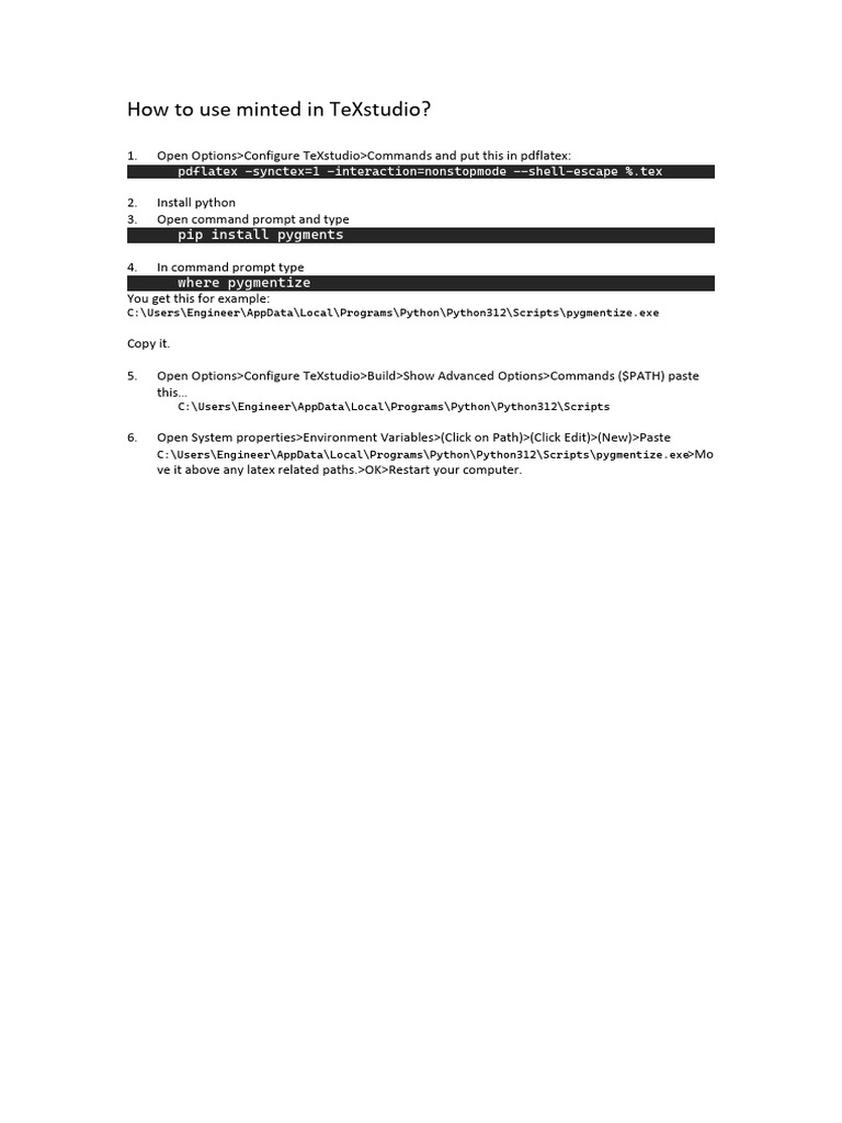 minted help | PDF