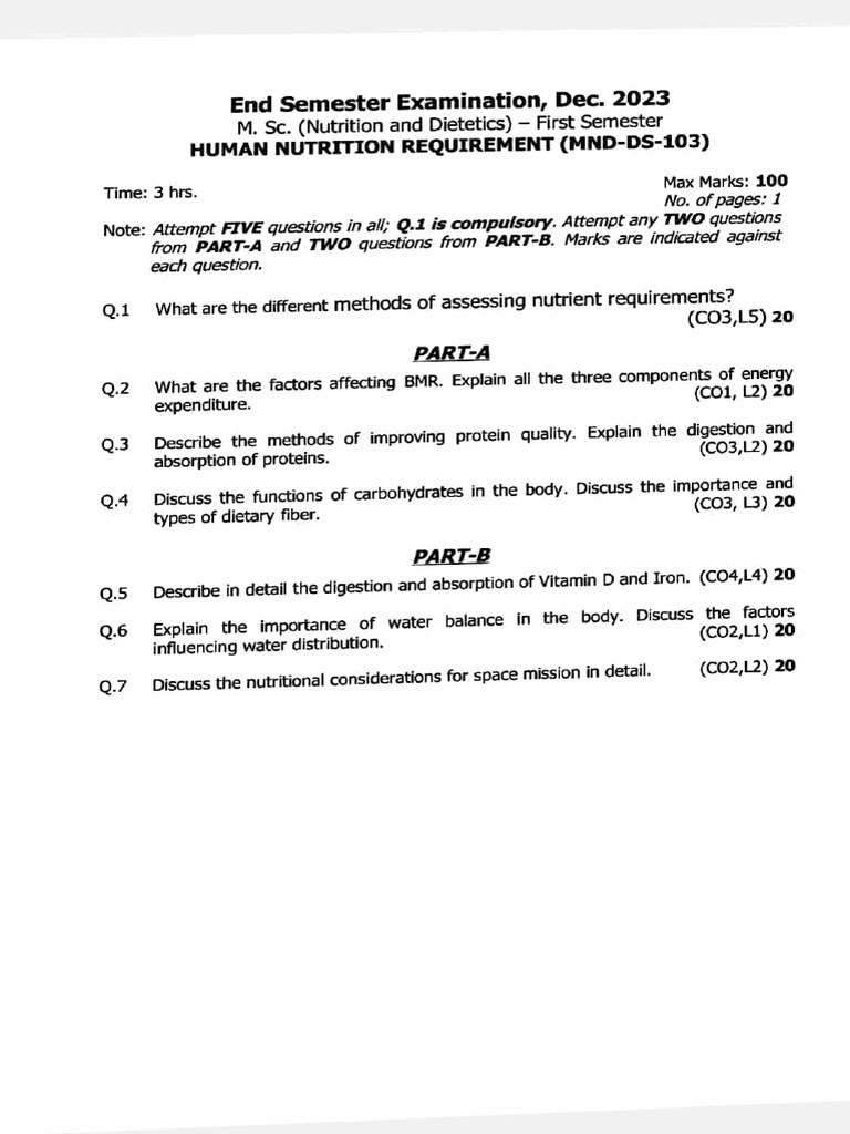 (AHN & FSPT) PAPER | PDF | Digestion | Nutrients