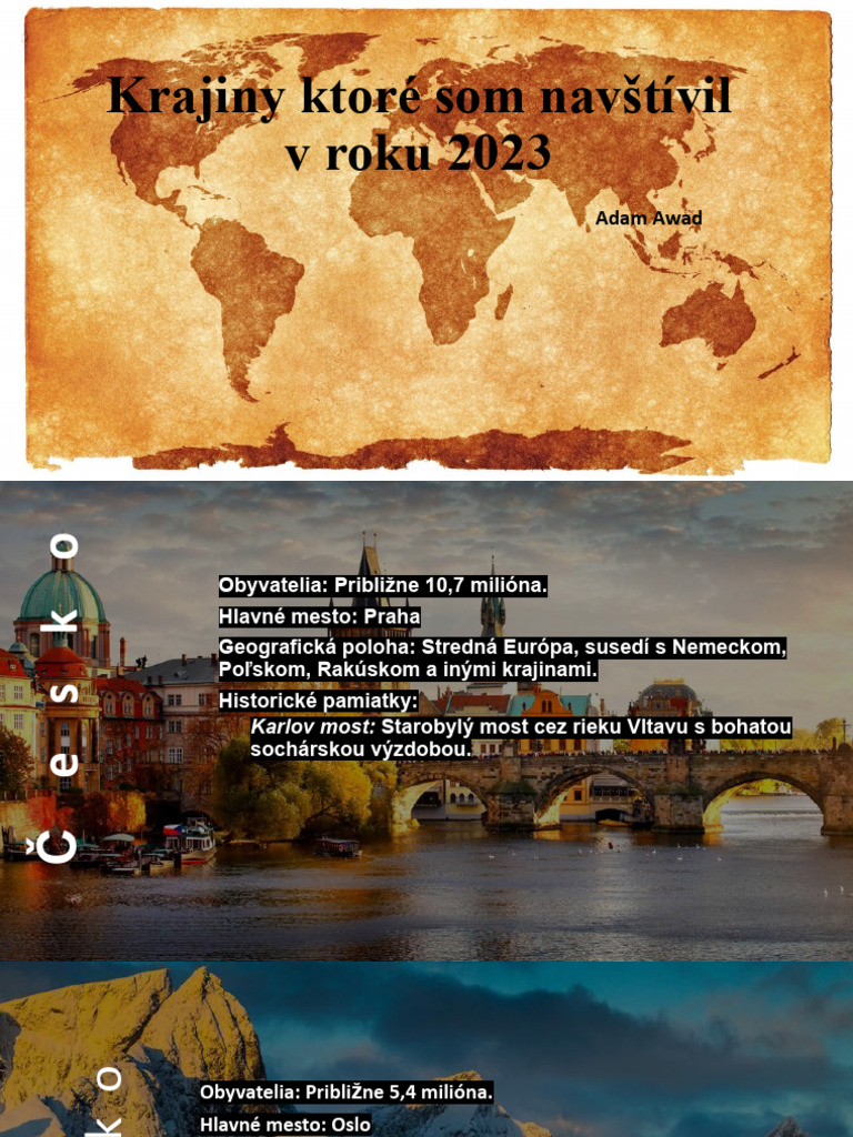 Adam Awad 7.B Krajiny ktoré som navštívl (1).pptx | PDF