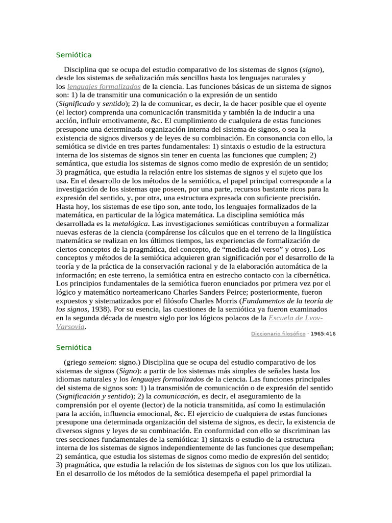 13 La Semiótica, Semántica, Sintaxis y Pragmática | PDF | Semiótica ...