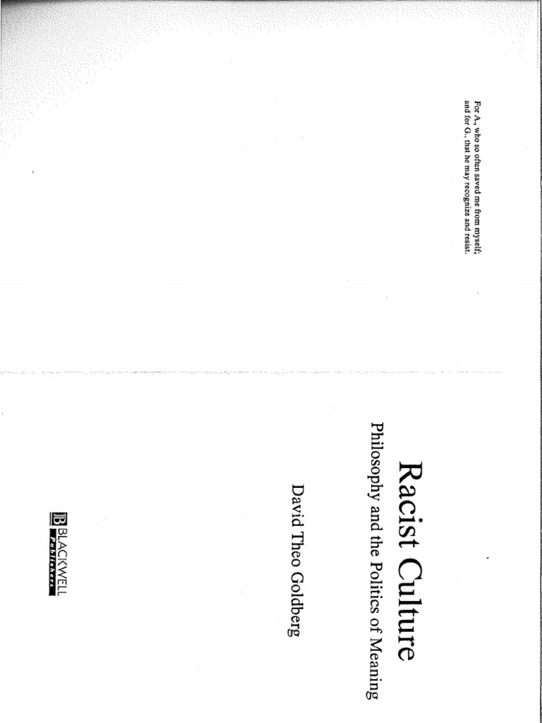 Goldberg - Racialized Discourse | PDF