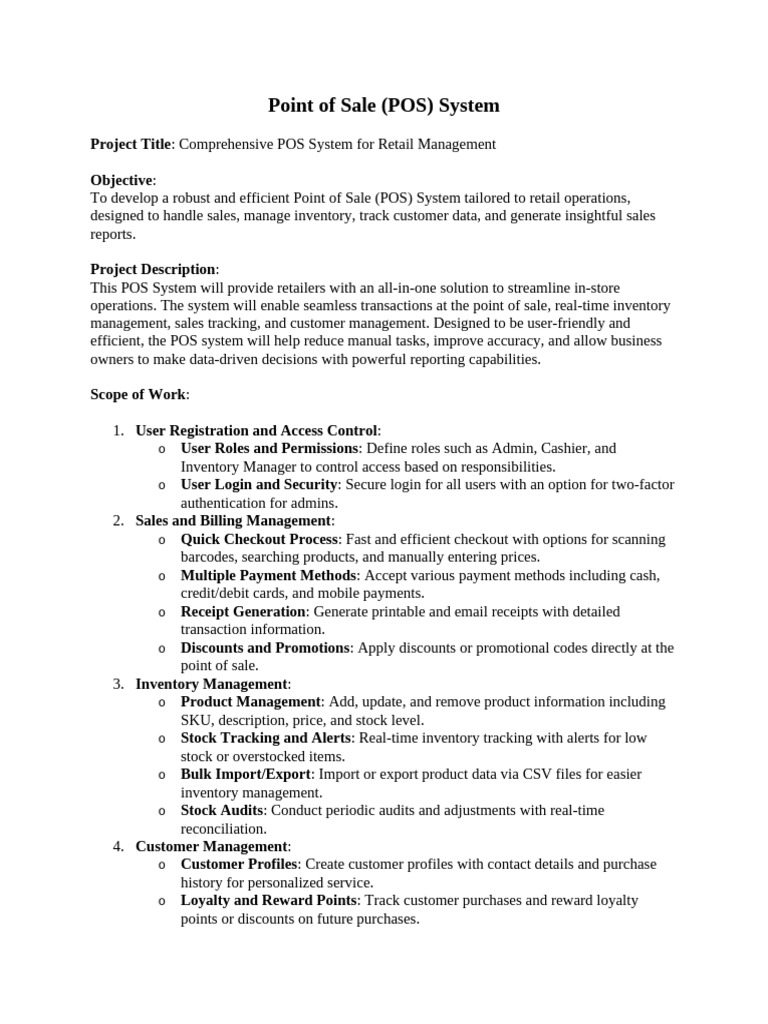 Point of Sale | PDF | Point Of Sale | Business