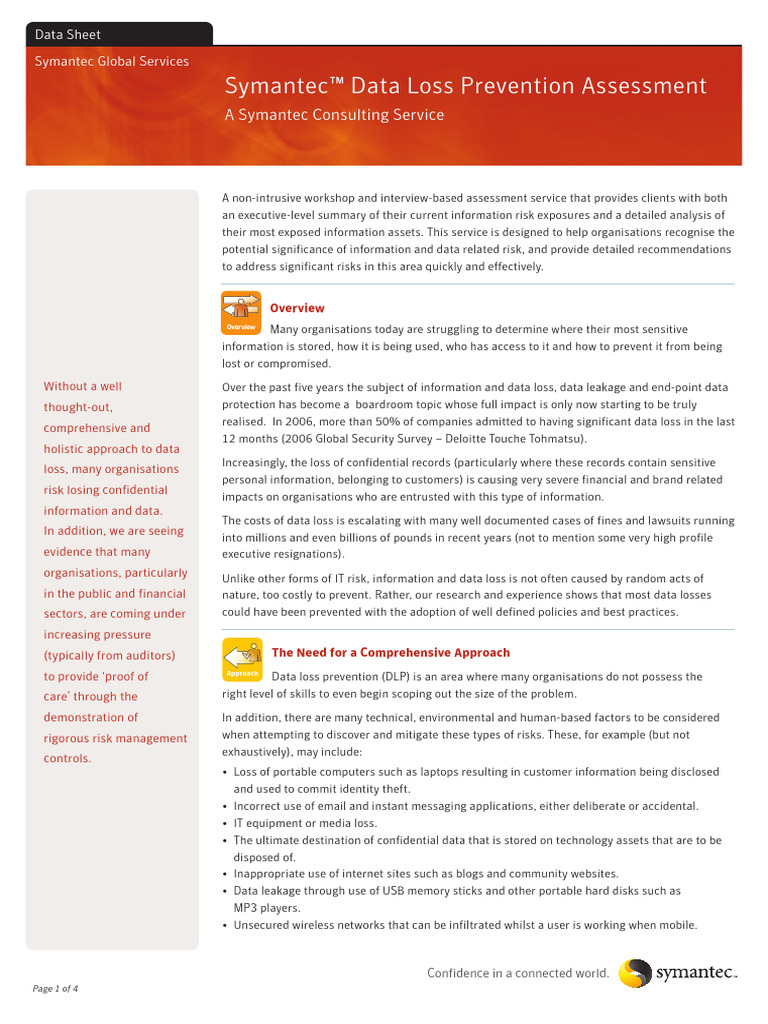 Symantec DLP Assessment | PDF | Risk | Risk Management