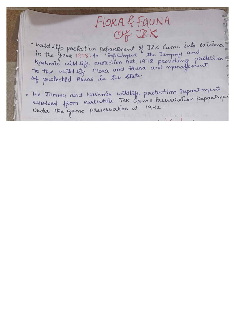 Flora and Fauna | PDF