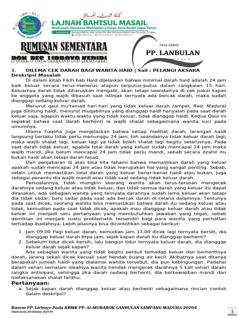 Rumusan BM Lanbulan | PDF