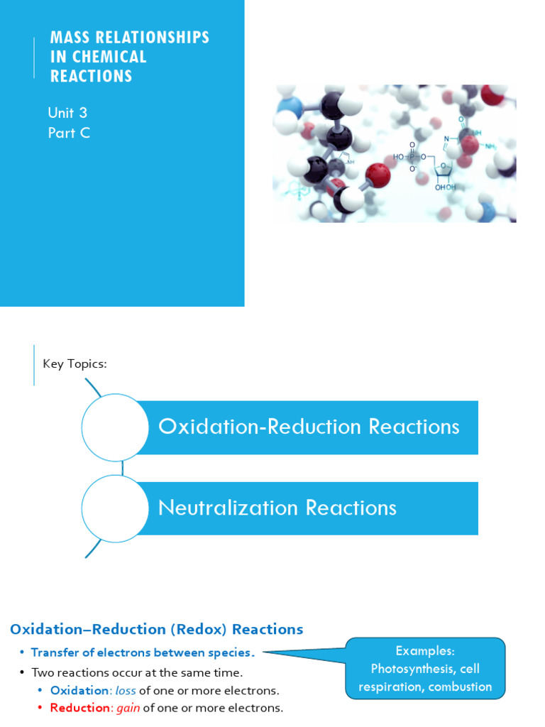 Mass Relationships in Redox Reactions | PDF | Redox | Salt (Chemistry)