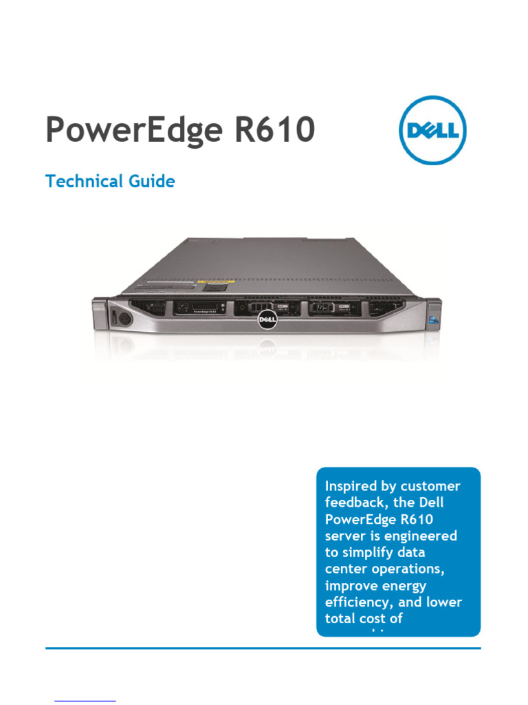 Dell External Oemr XL r610 | PDF | Computer Science | Computer Architecture