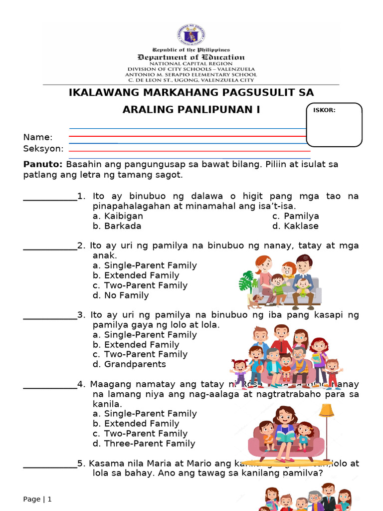 Grade 1 - Makabansa-Pt-2nd Quarter | PDF