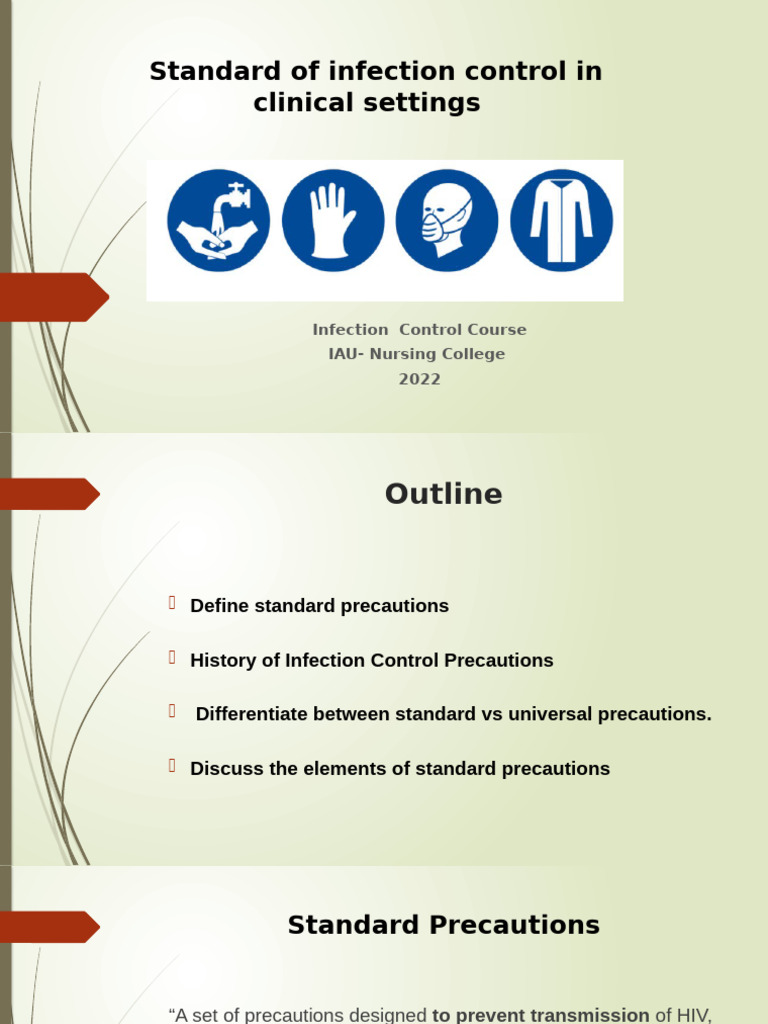 Standard & Universal Precautions 2 | PDF | Infection | Hygiene